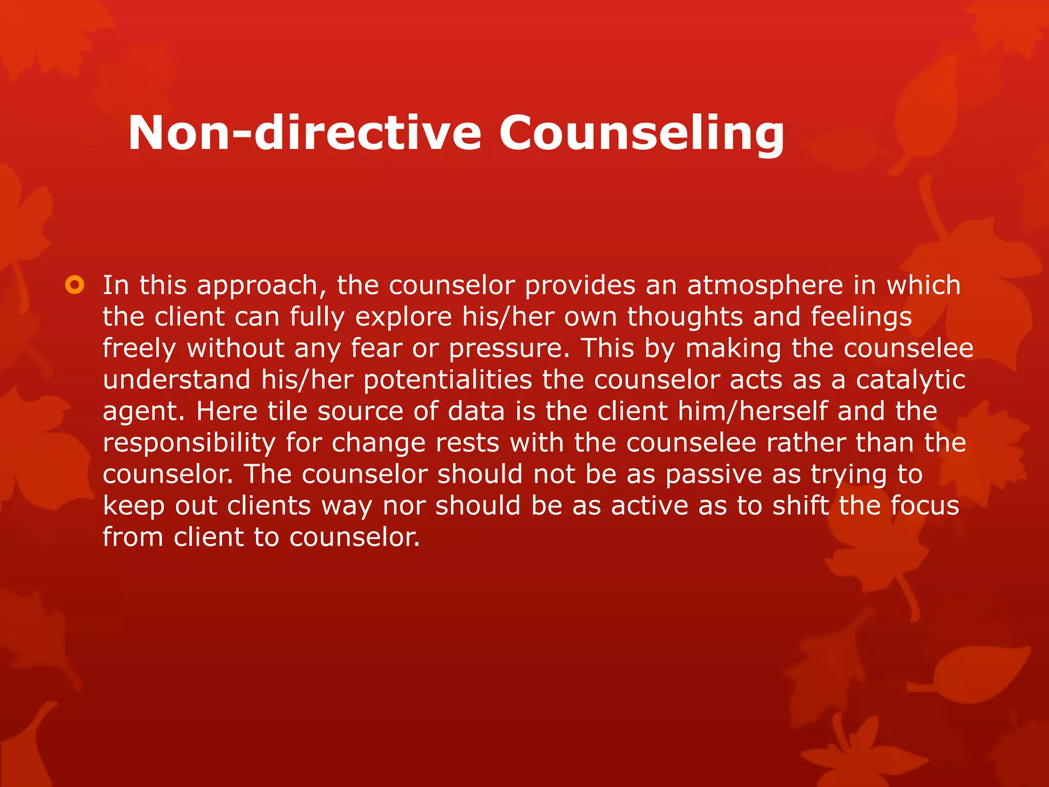 TYPES OF COUNSELLING | PPTX