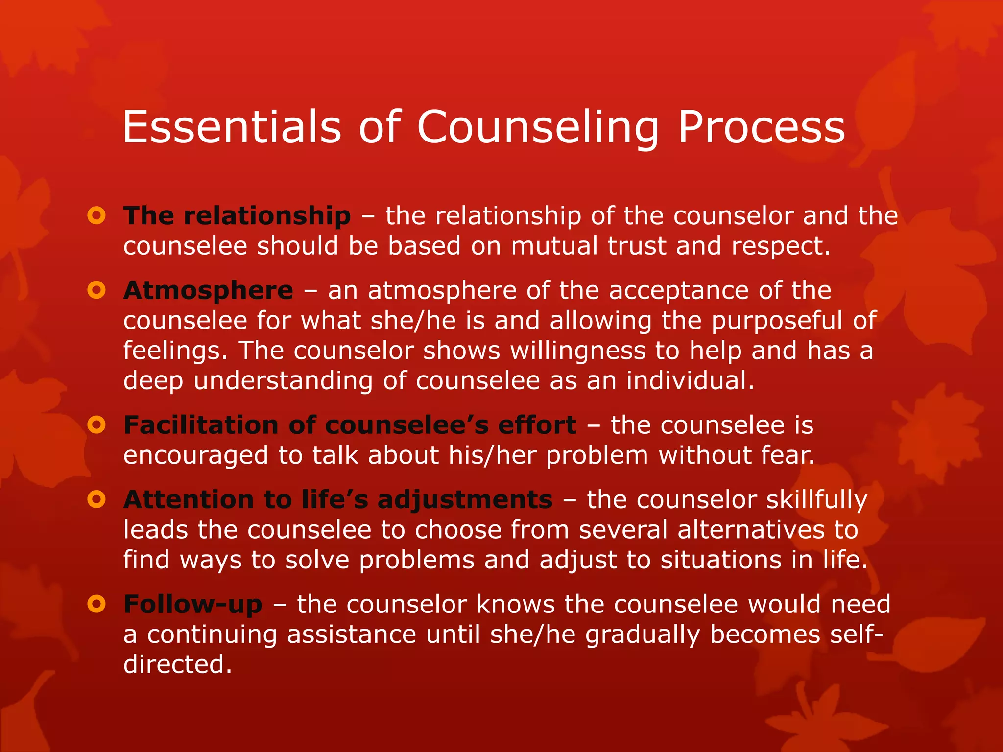TYPES OF COUNSELLING | PPTX