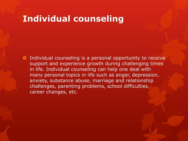 TYPES OF COUNSELLING | PPTX