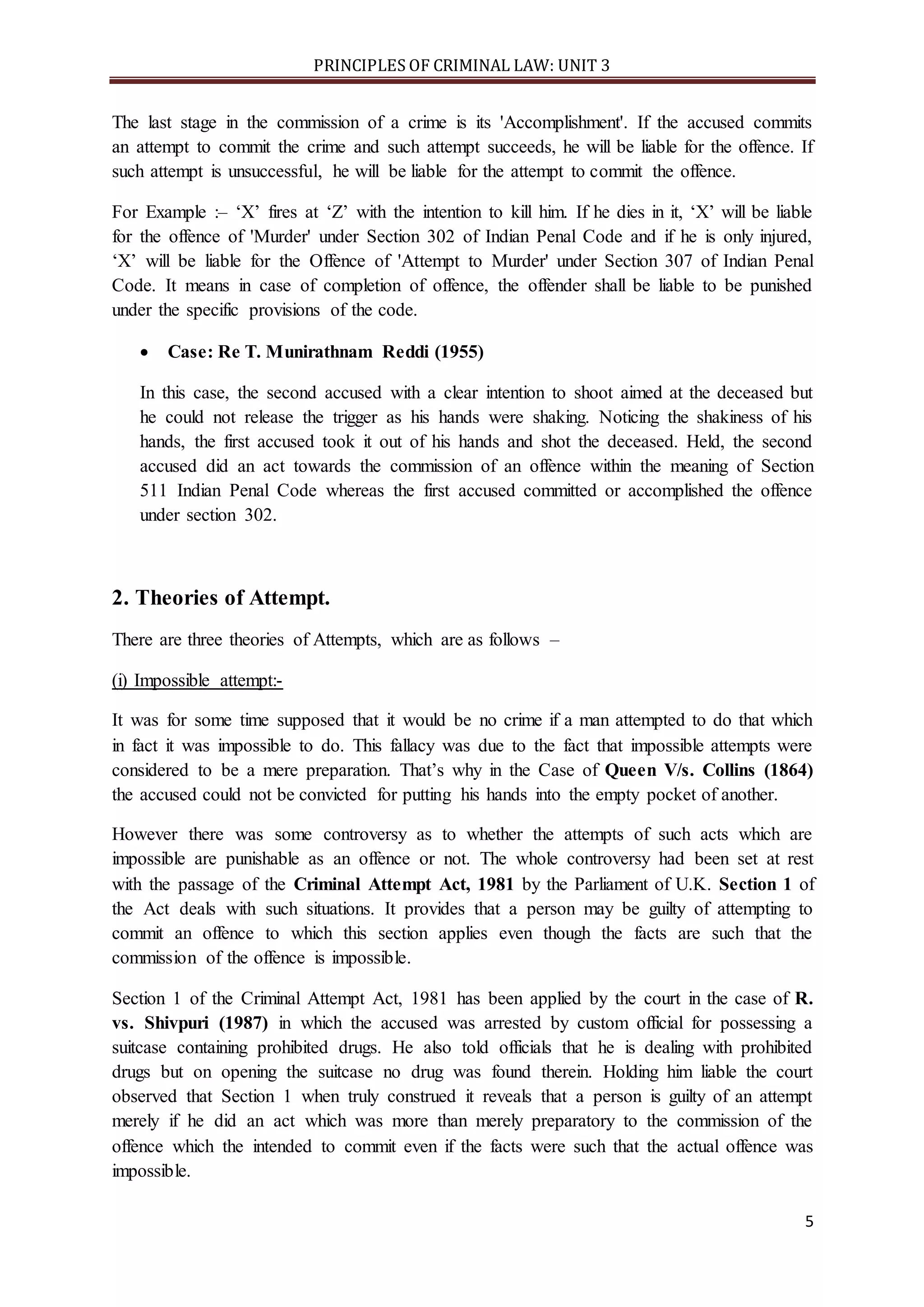 Stages in Commission of a Crime | DOCX