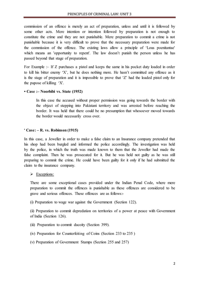 Stages in Commission of a Crime | DOCX
