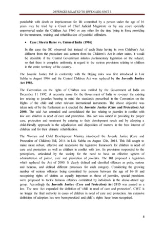 Juvenile Justice Law in India (Juvenile Justice Act 1986, 2000 & 2015 ...