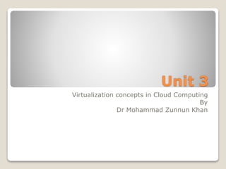 Virtualization concepts in cloud computing | PPT