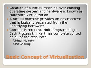 Virtualization concepts in cloud computing | PPT