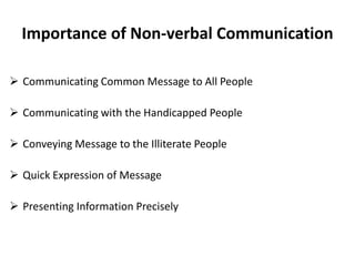Importance of Non-Verbal Communication | PPTX