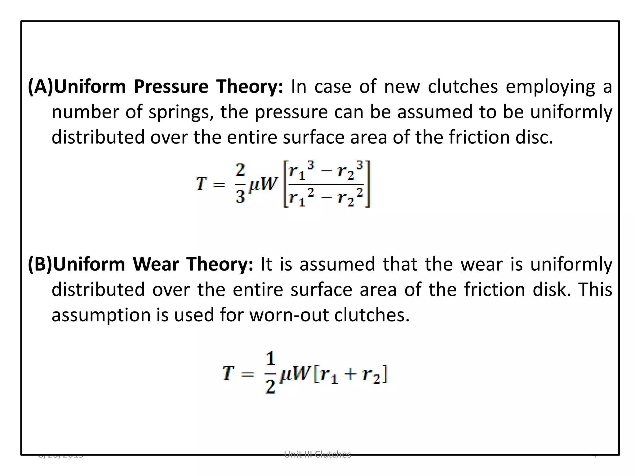 Unit 3.2 Design of Clutches | PDF