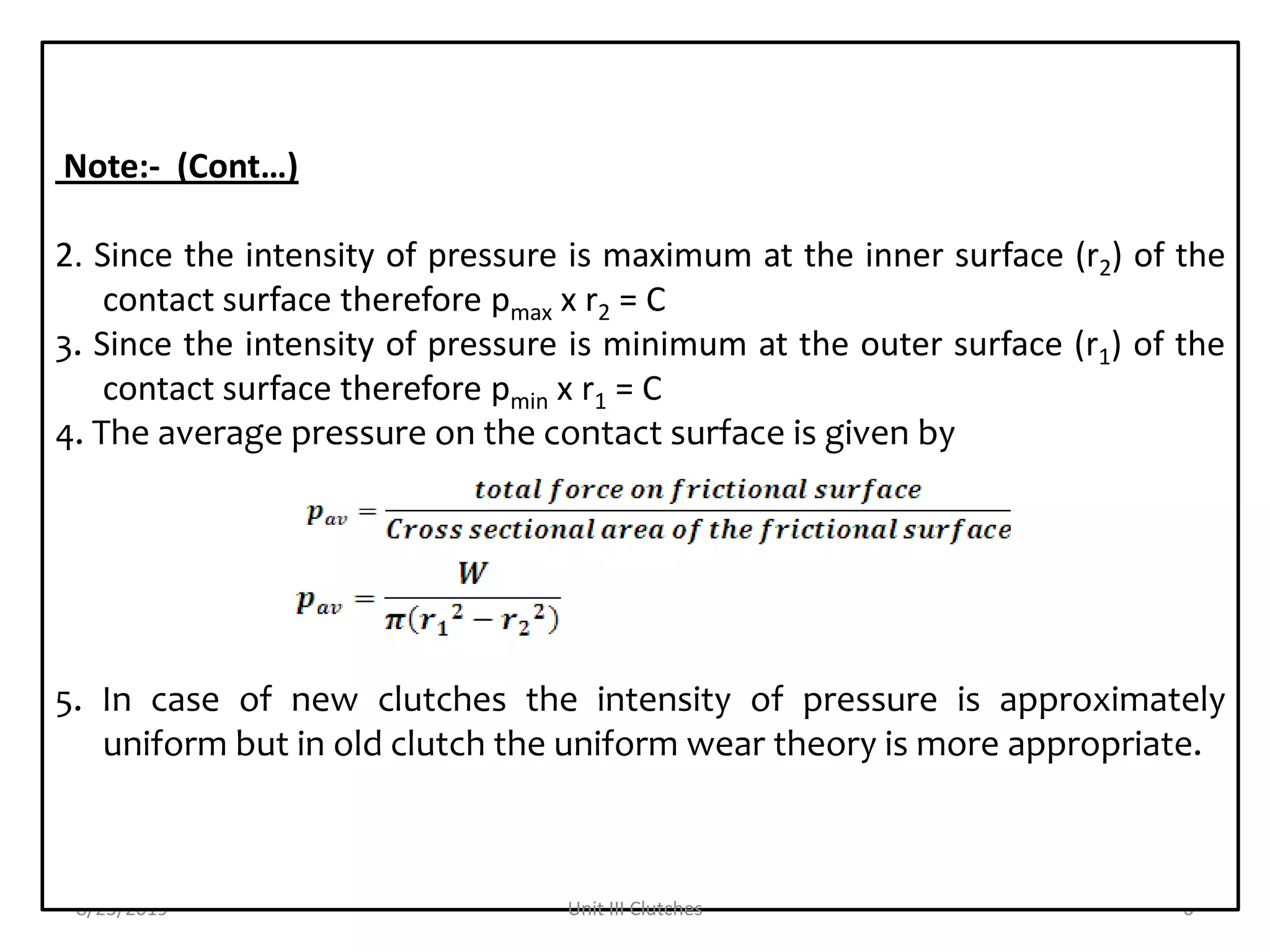 Unit 3.2 Design of Clutches | PDF