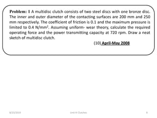 Unit 3.2 Design of Clutches | PDF