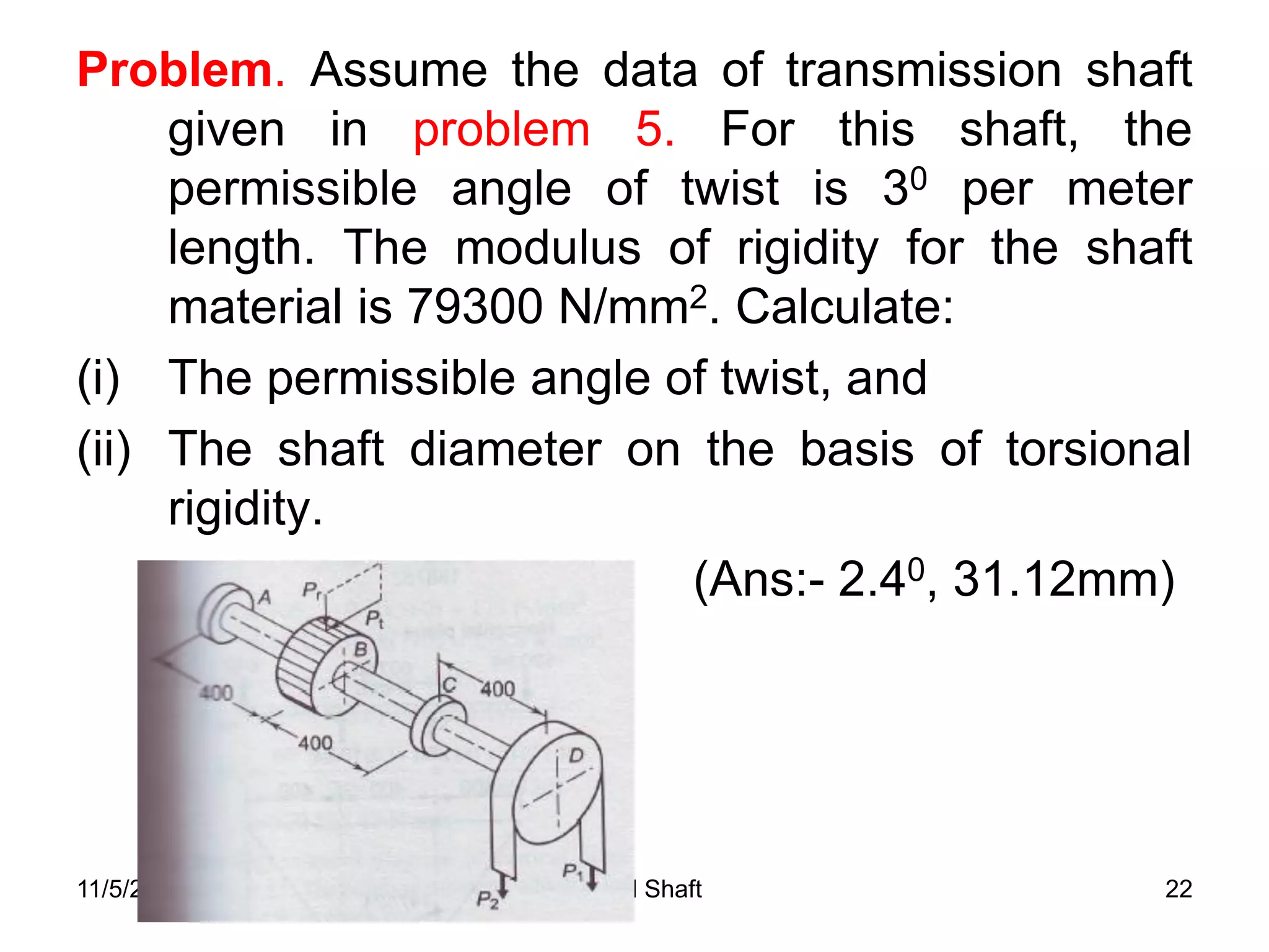 Unit 3.1 Design of Shaft | PDF