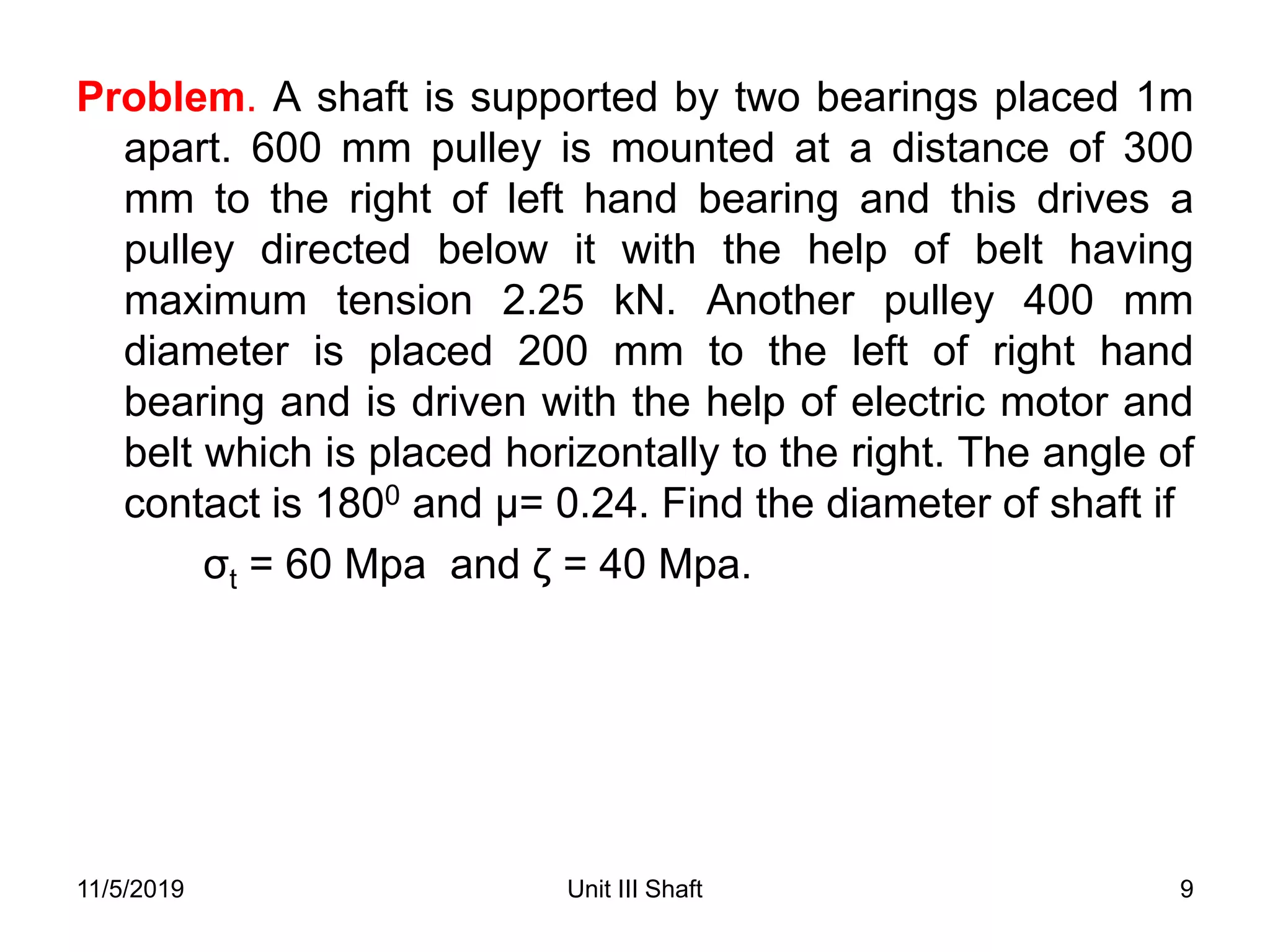 Unit 3.1 Design of Shaft | PDF