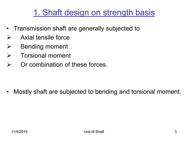 Unit 3.1 Design of Shaft | PDF | Physics | Science