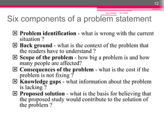 Research problem , hypothesis and assumption, delimitations | PPT