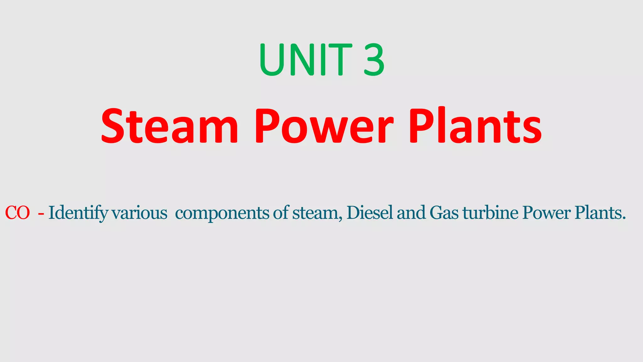 Steam power plants | PPTX