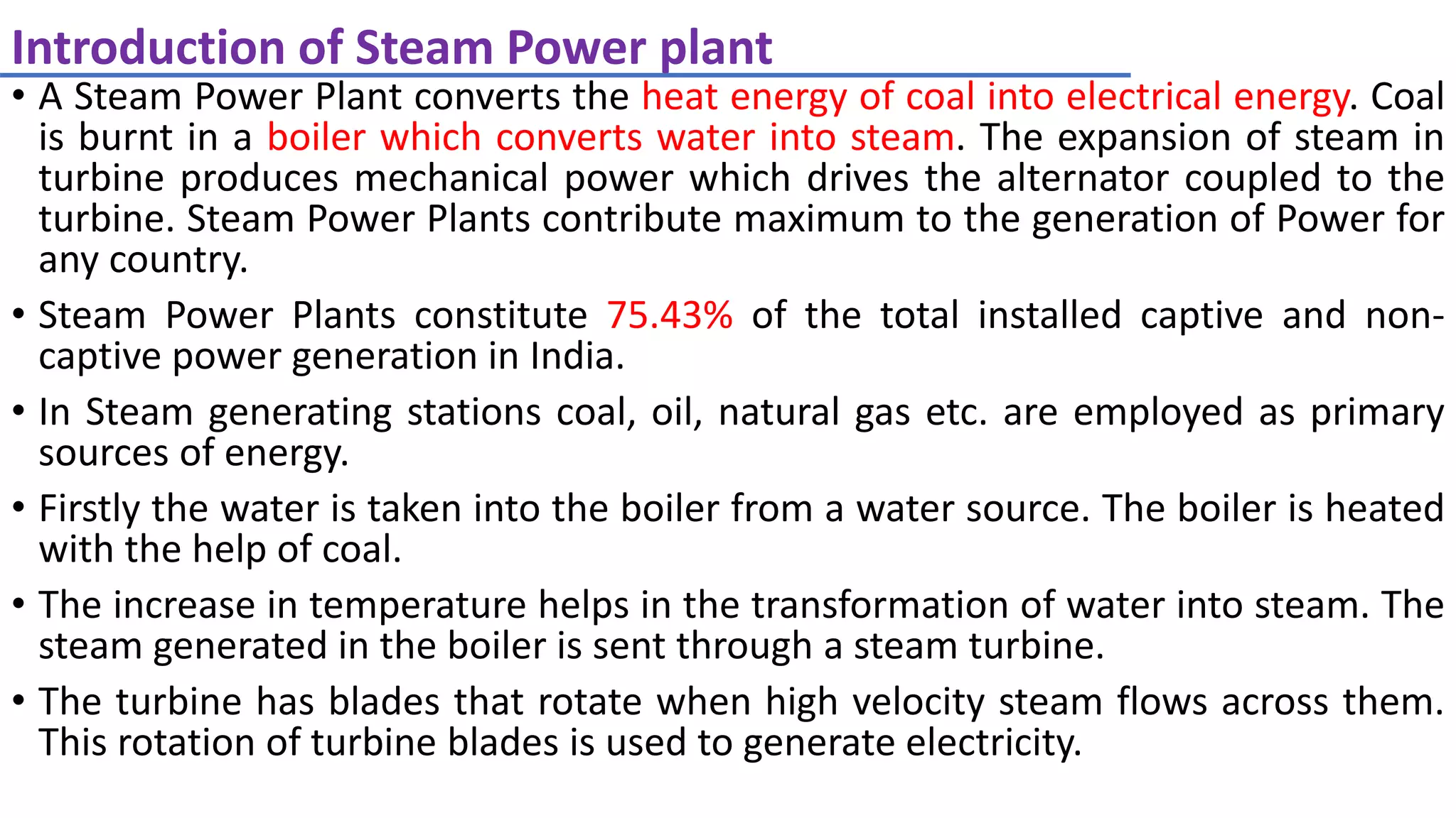 Steam power plants | PPTX