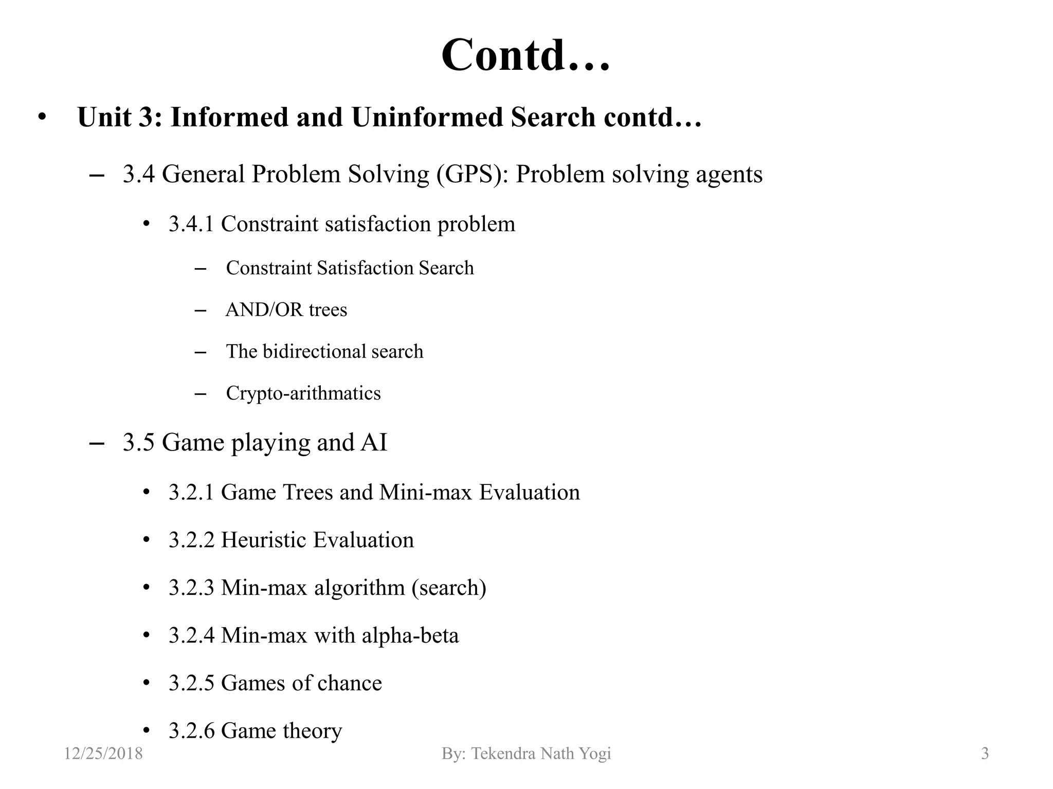 Unit3:Informed and Uninformed search | PDF