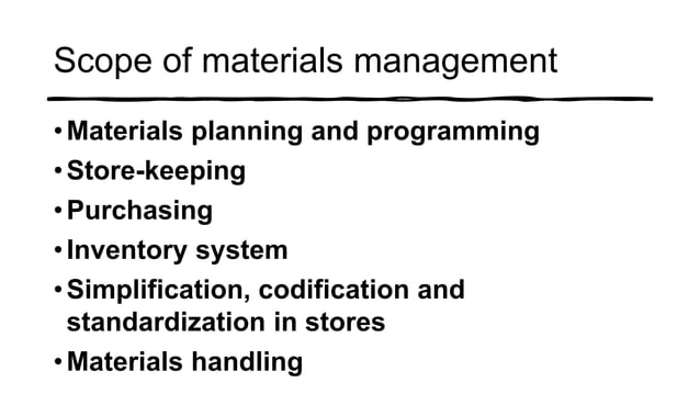 Material Management - Module 3 | PPTX