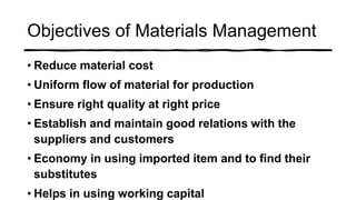Material Management - Module 3 | PPTX