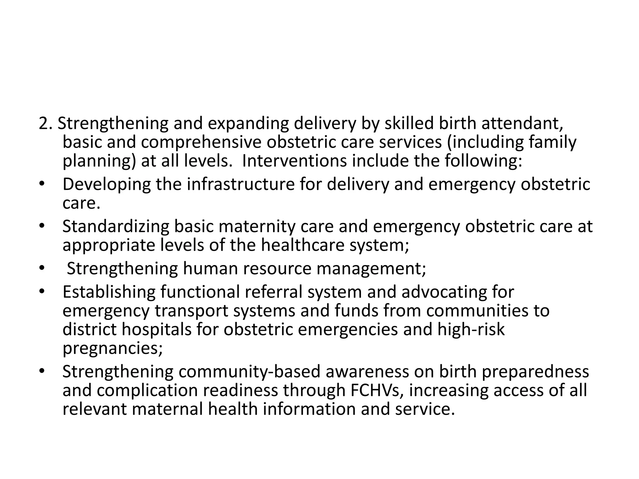 Unit 3.2 national safe motherhood policy 1998 | PPTX