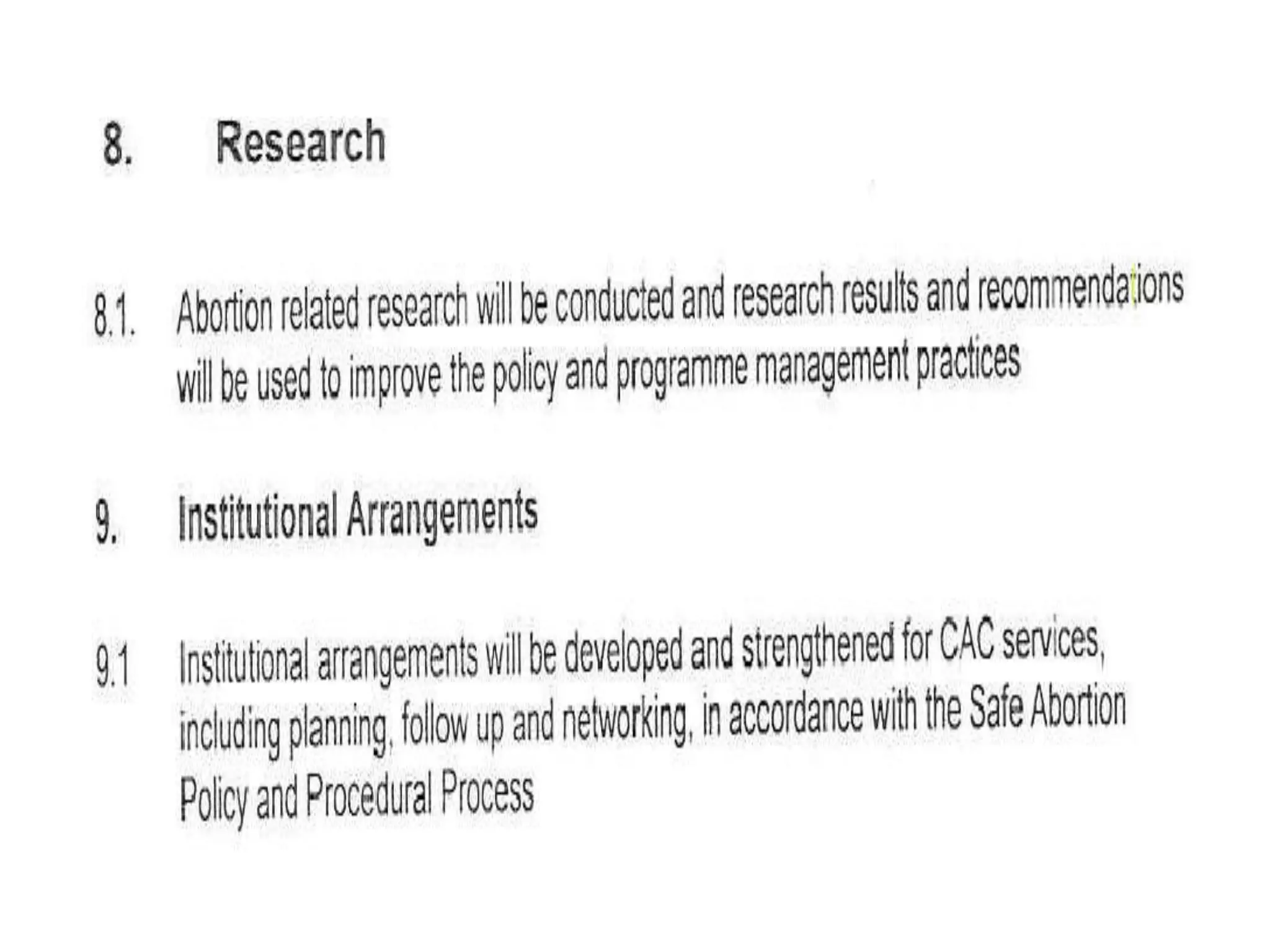 national safe abortion policy 2002 | PPTX