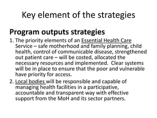 Unit 3.7 health sector stratigies 2004 agenda for reform | PPTX