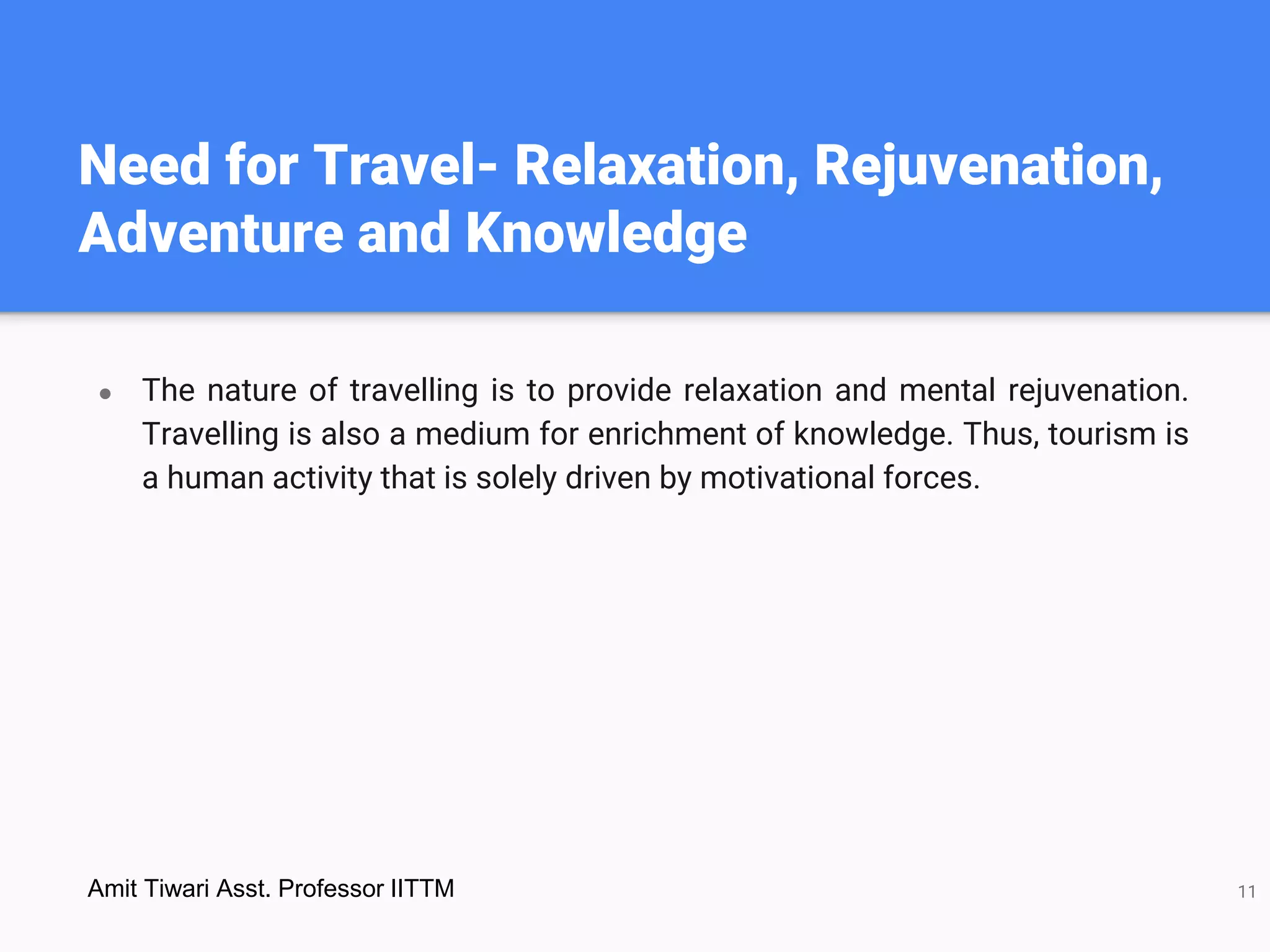 Travel Behaviour & Motivations (MBA) | PPTX