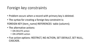 Database design and error handling | PPT