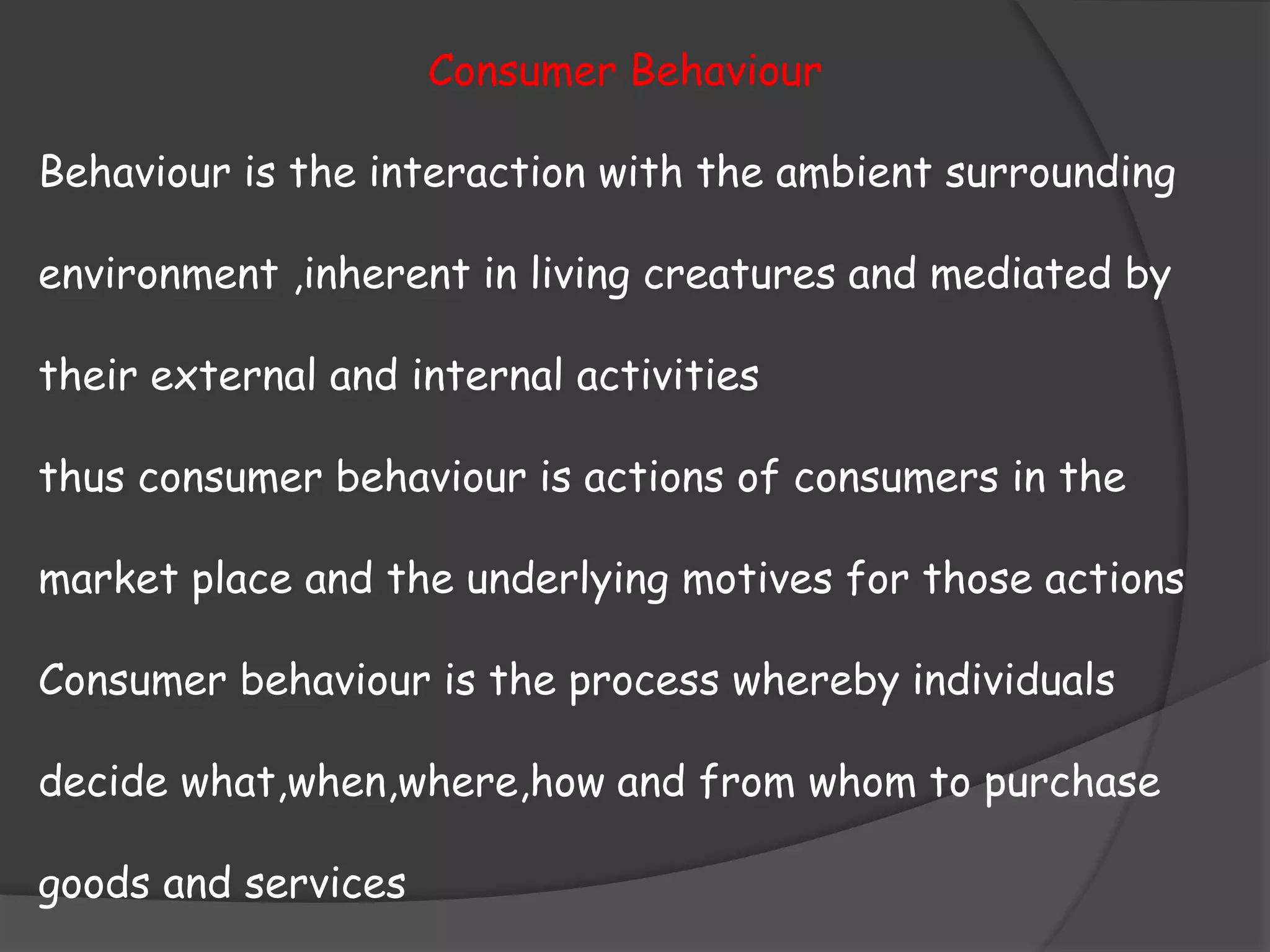 Consumer Behaviour | PPTX