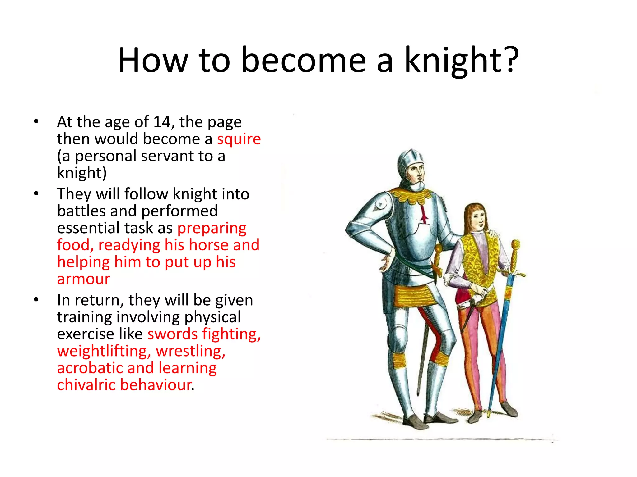 Unit 3.3 the medieval knight | PPTX