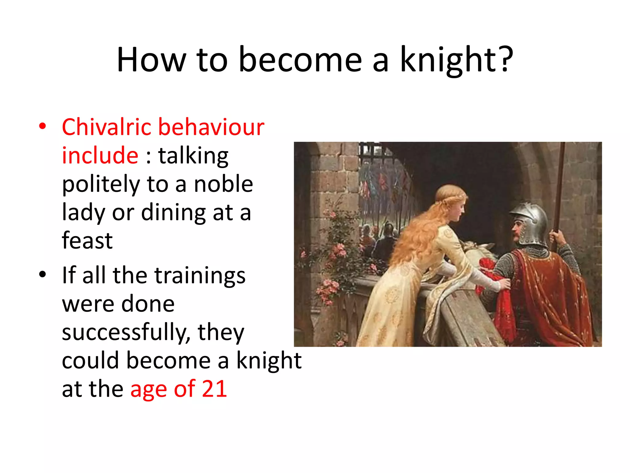 Unit 3.3 the medieval knight | PPTX
