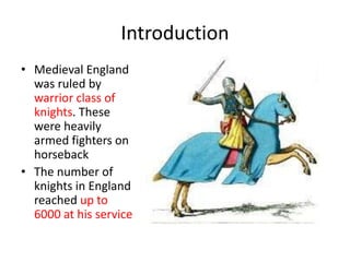 Unit 3.3 the medieval knight | PPTX