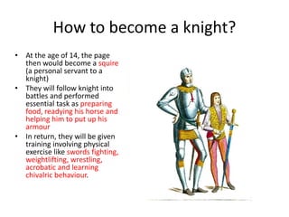 Unit 3.3 the medieval knight | PPTX