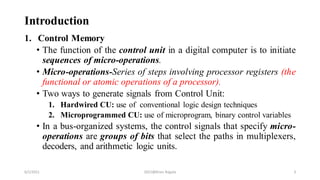 Unit 3. control unit | PDF