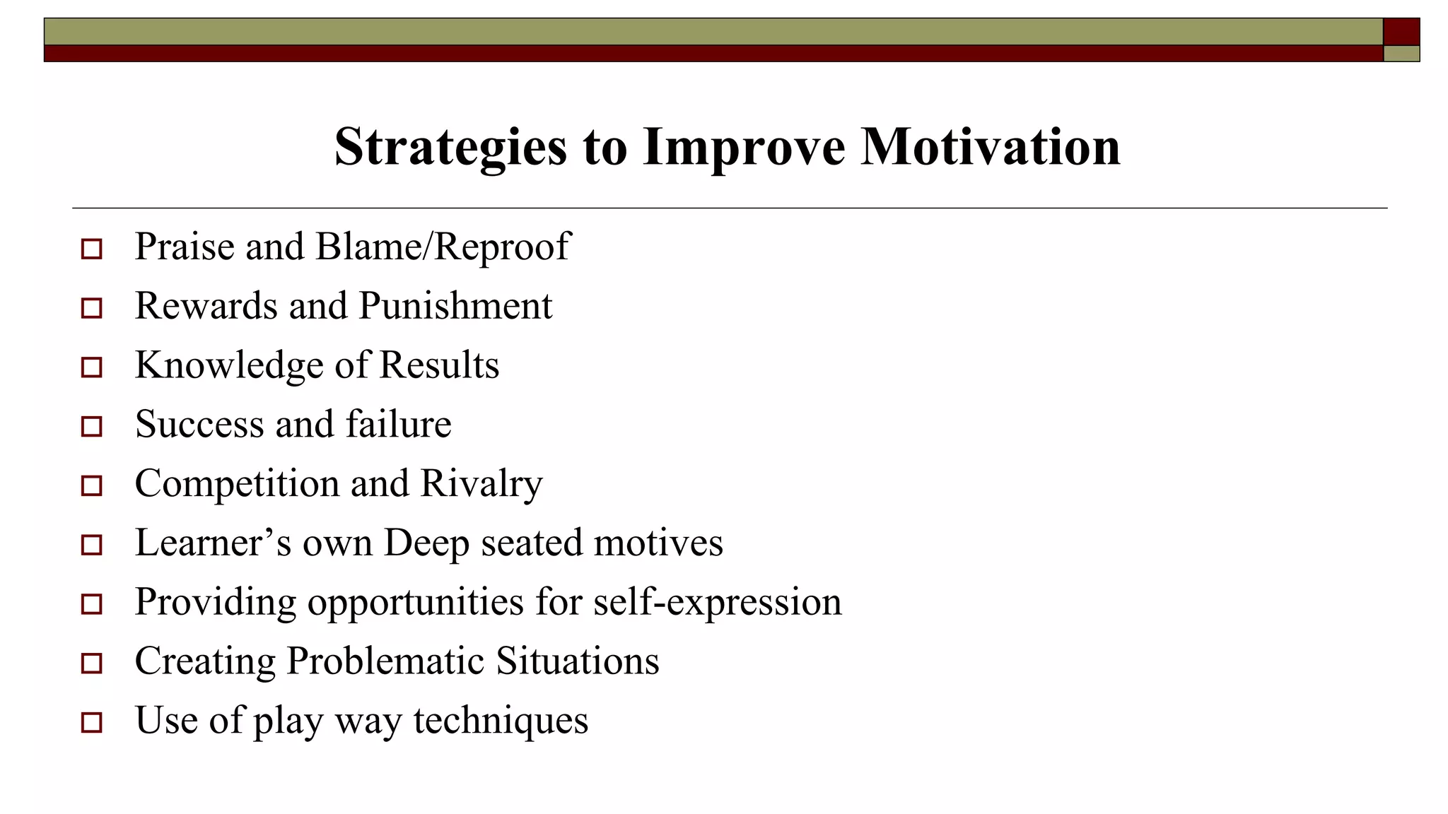 STUDENT MOTIVATION | PPTX