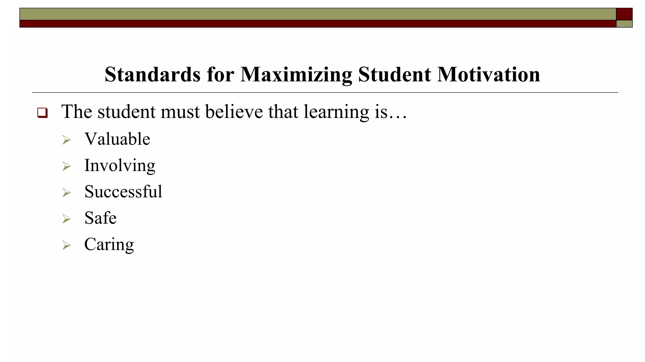 STUDENT MOTIVATION | PPTX