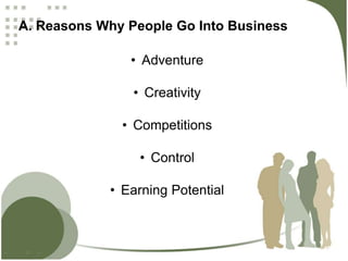 Unit 3. Route to Entrepreneurship | PPTX