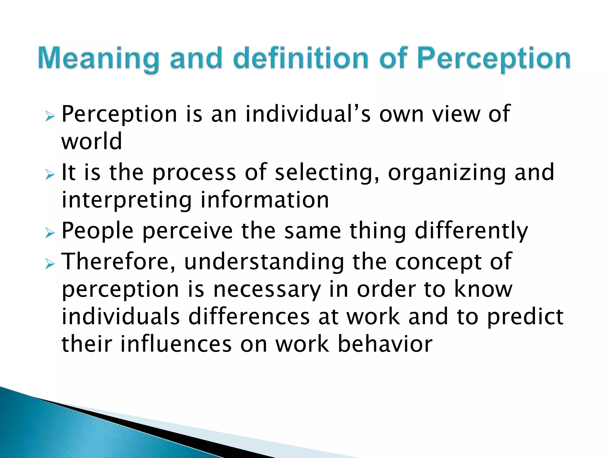 Perception | PPTX