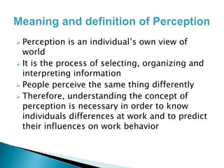 Perception | PPTX