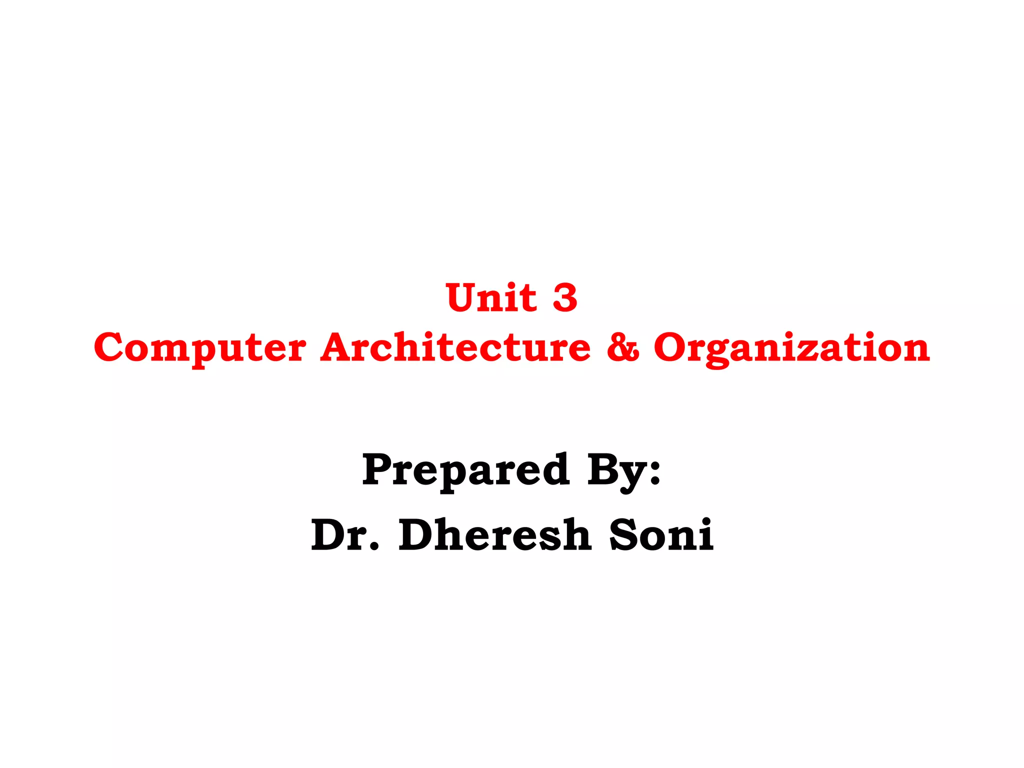 computer architecture and organisation | PPT