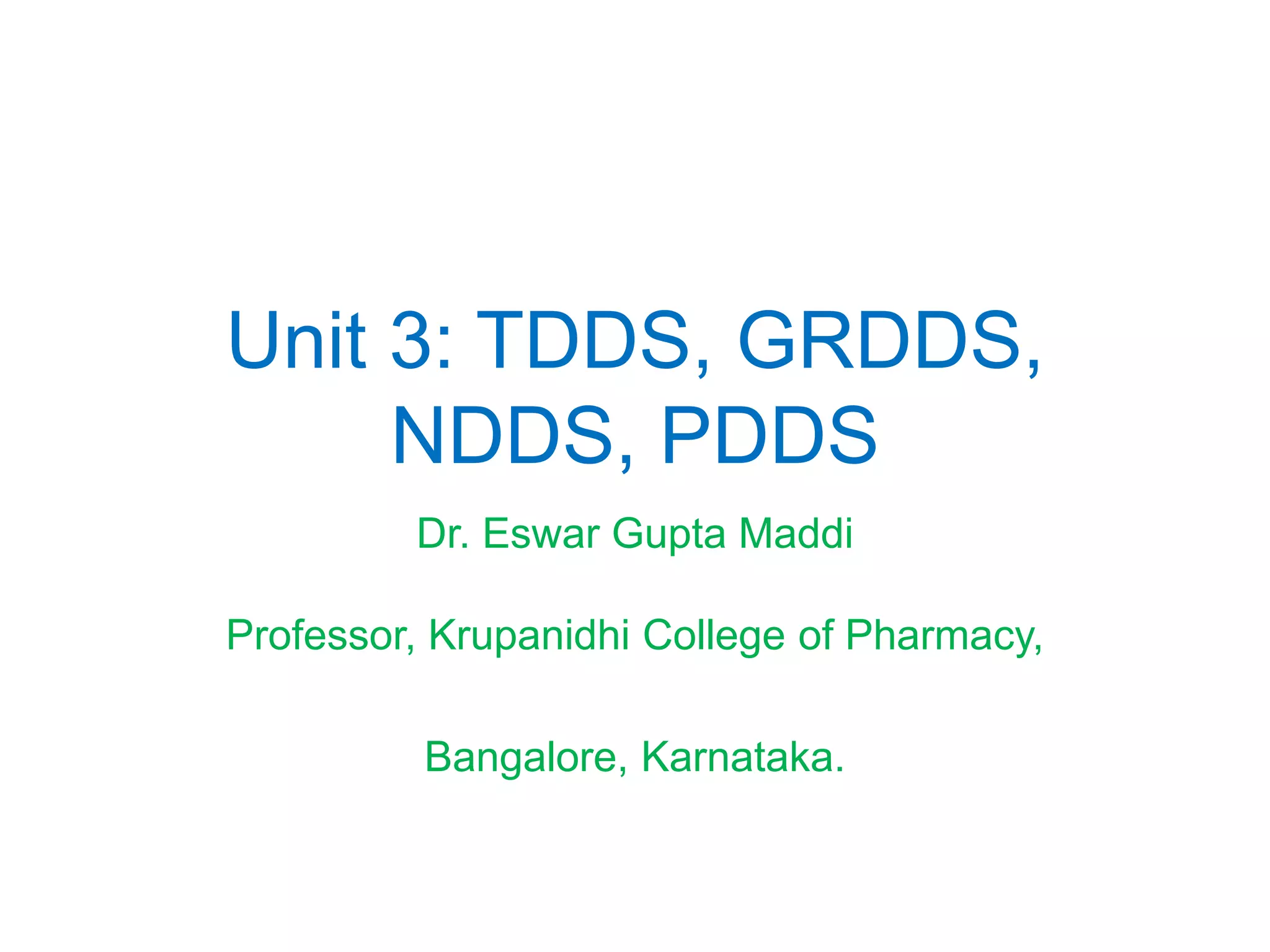 Novel Drug Delivery Systems | PPT