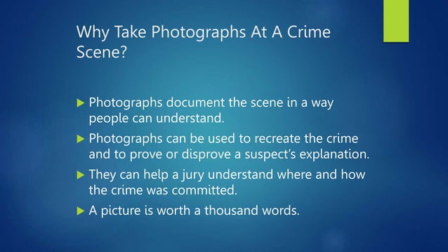 Crime Scene Photography | PPTX