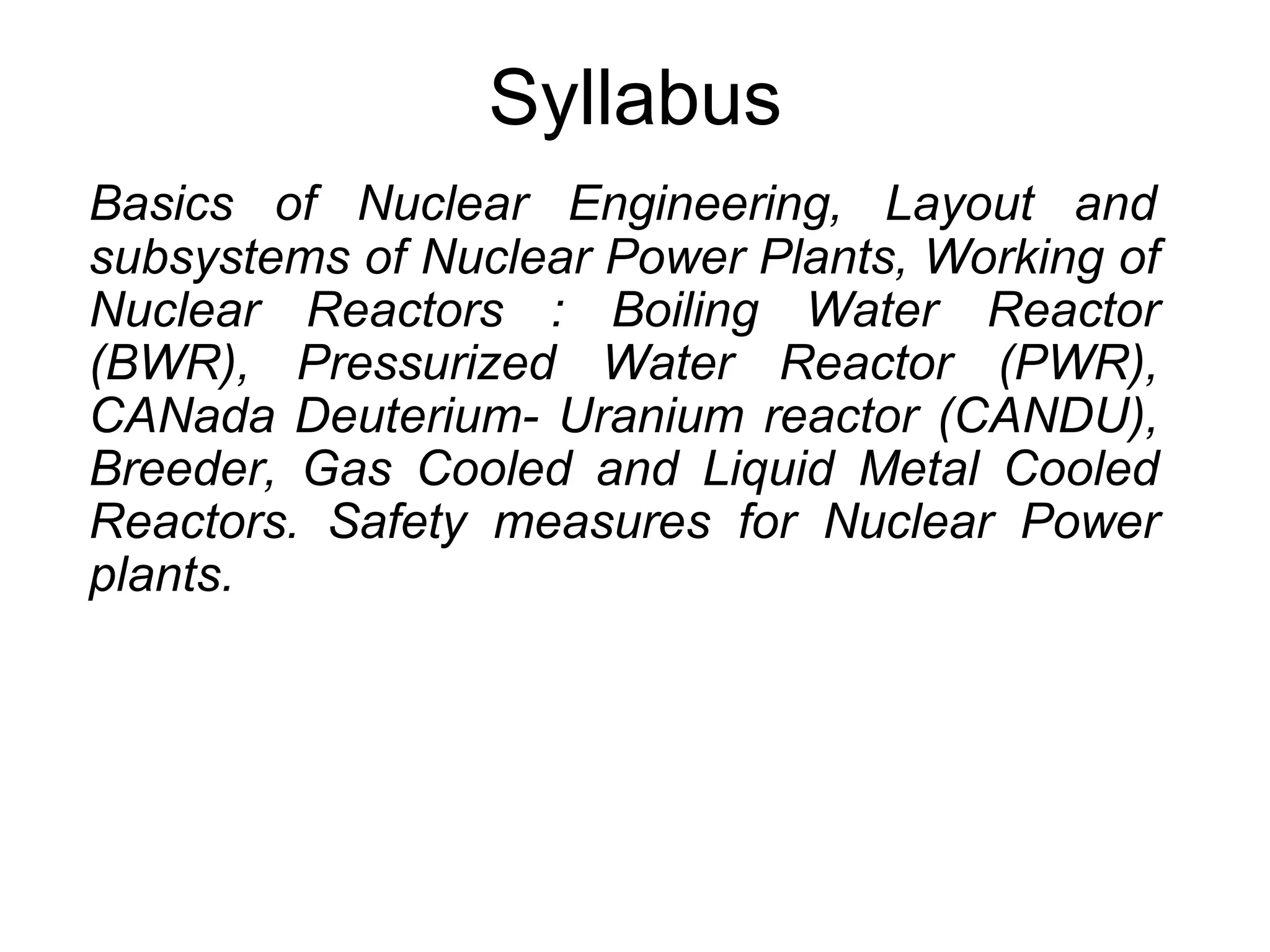 Nuclear Power plants | PPTX