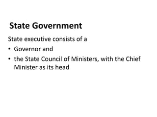 Unit III Governments of the States and Local Government | PPTX
