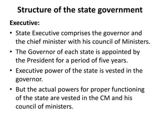 Unit III Governments of the States and Local Government | PPTX