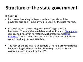Unit III Governments of the States and Local Government | PPTX