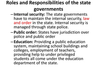 Unit III Governments of the States and Local Government | PPTX