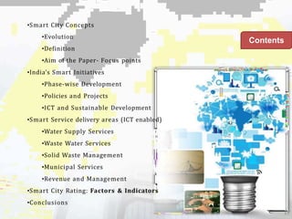 Smart city Developments in India | PPTX