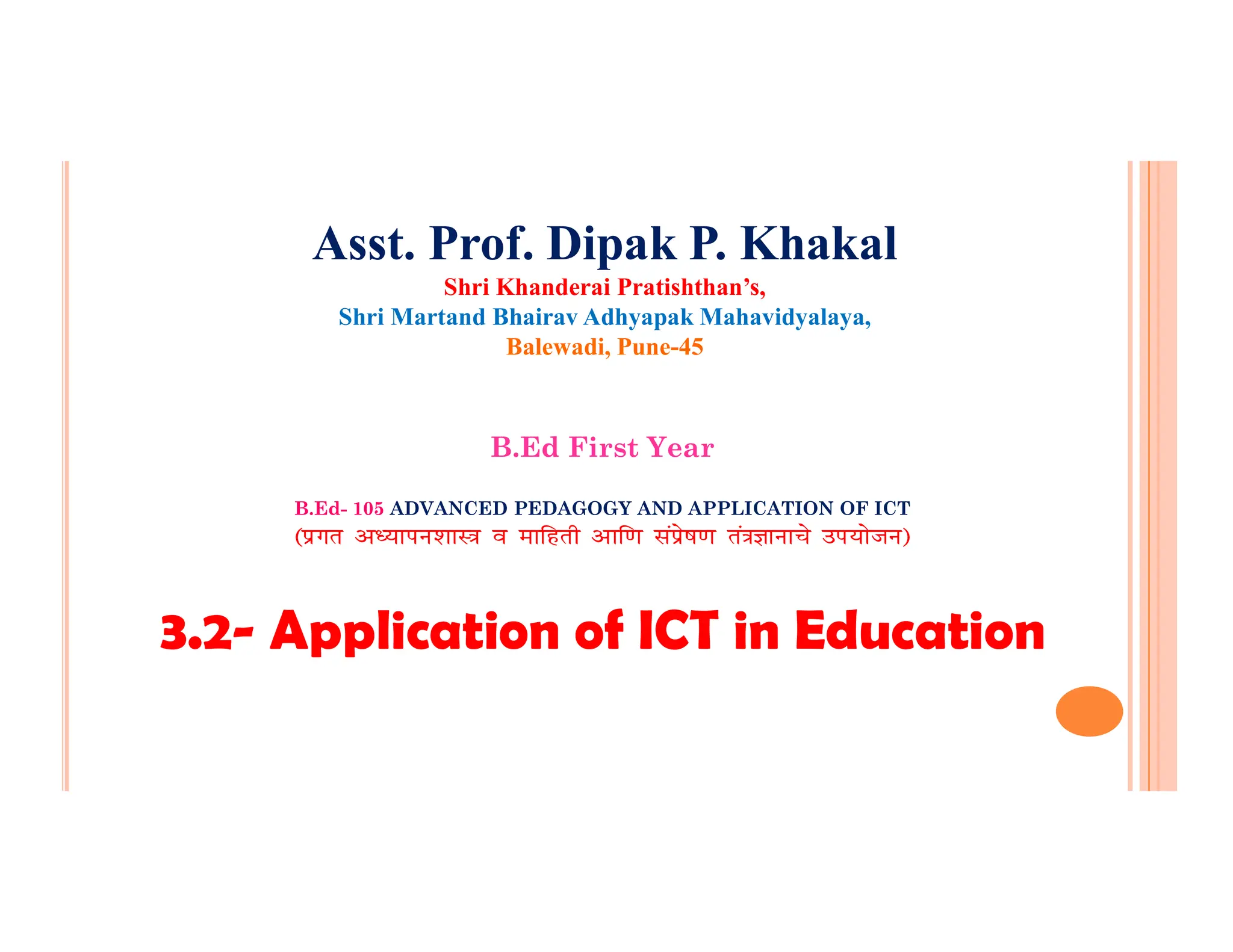Unit 3 2 Application Of Ict In Education Pdf