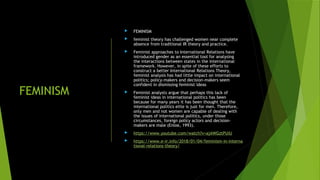 Unit3 : three approaches to the study of international relations | PDF