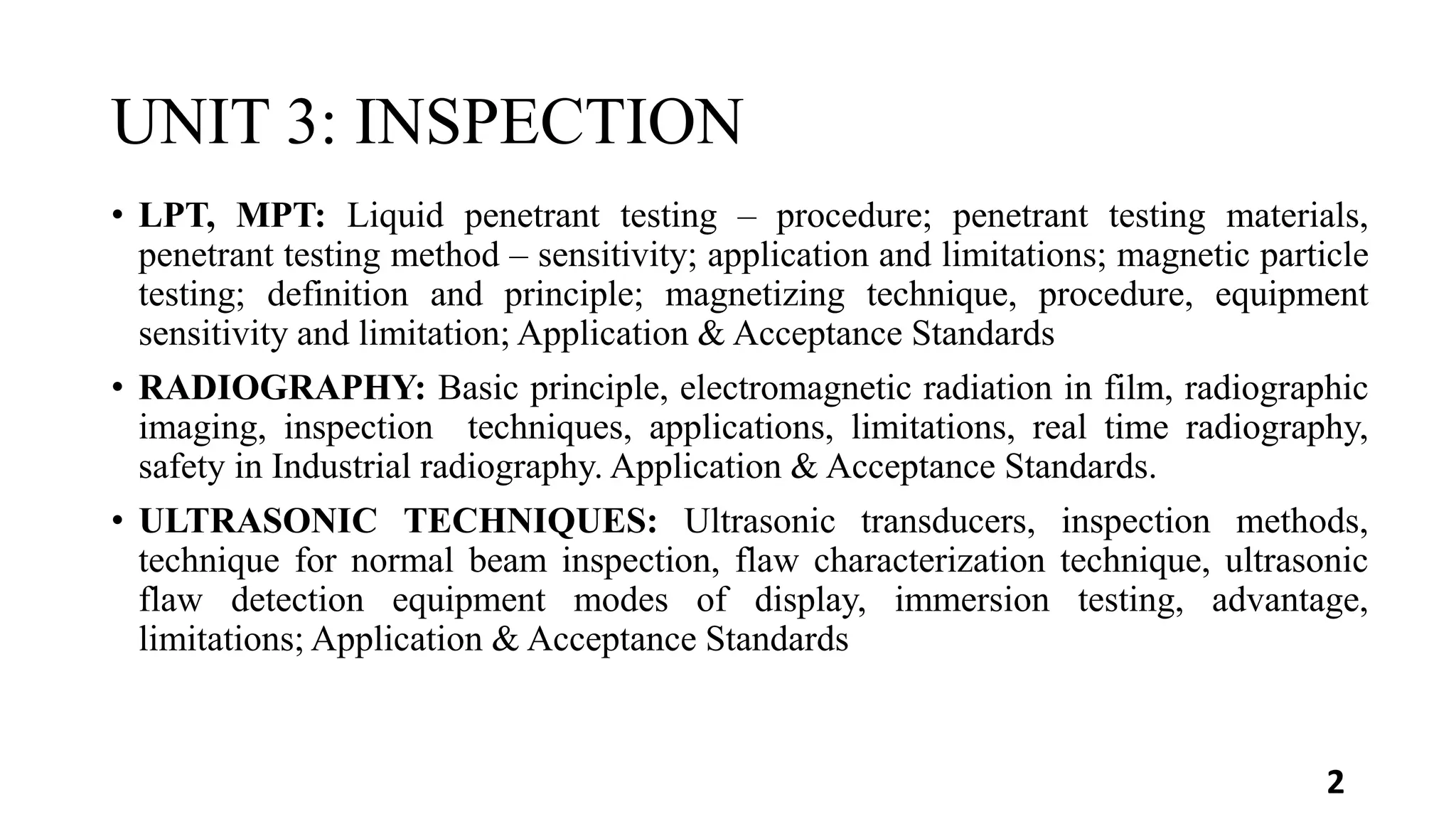 Non Destructive Testing Ndt Is A Wide Group Of Analysis Techniques Ppt