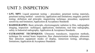Non-destructive testing(NDT) is a wide group of analysis techniques | PPTX